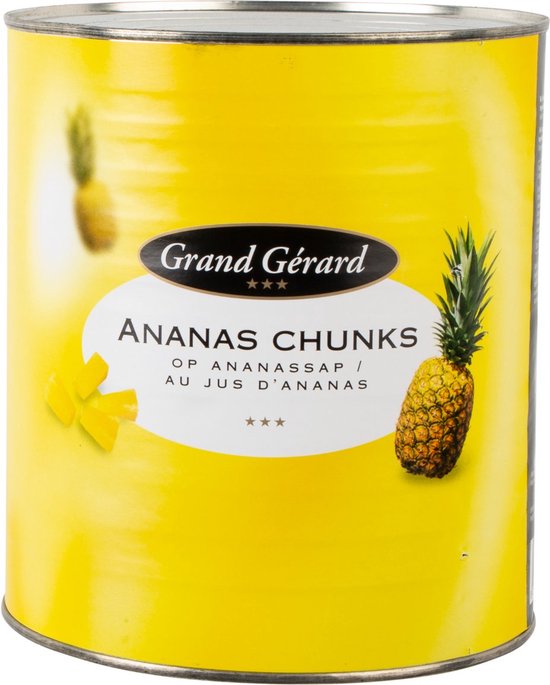Grand Gérard Ananas chunks op ananassap - Blik 3,04 kilo | bol