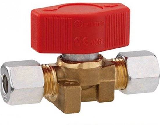 Gaskraan 2x8mm Afsluitbaar | bol