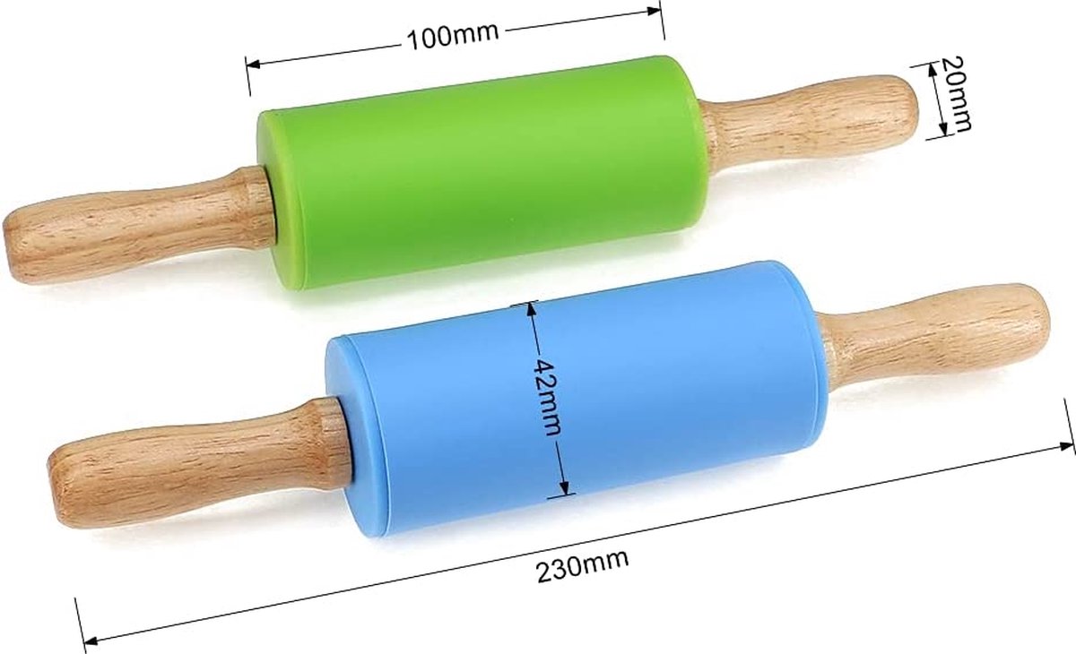 Deegroller hout – houten deegroller - rolhout | bol