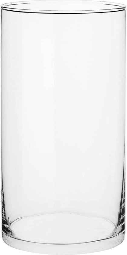 Groene Vaas, groot, 29 cm, glazen vaas, cilinder, glazen vaas, grote ...