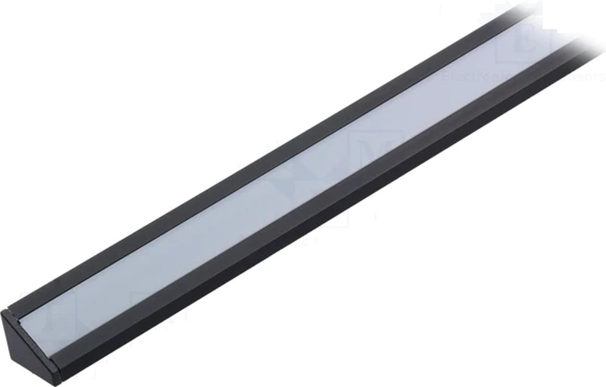 LED Profiel - 1 meter - 10mm - ZWART - Gehoekt | bol.com