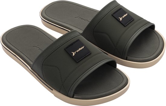 Rider Spin Slide Slippers Heren - Beige/Green - Maat 42 | bol.com