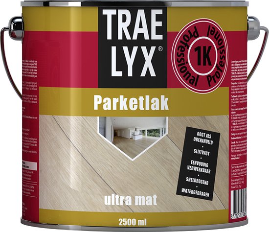 Trae Lyx parketlak ultra mat - 2,5 liter | bol.com