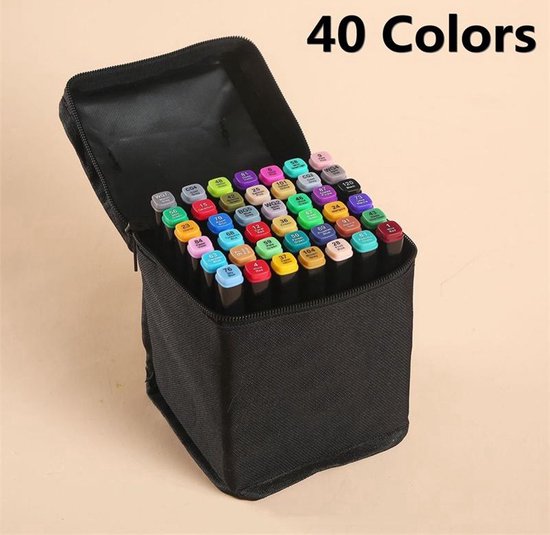 Twinmarkers - Dubbelzijdige Stiften – Markeerstiften Tekenen - Dual-tip ...