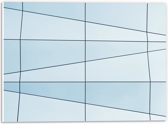 PVC Schuimplaat - Ongelijke Donker en Lichtblauwe Vakken - 40x30 cm ...