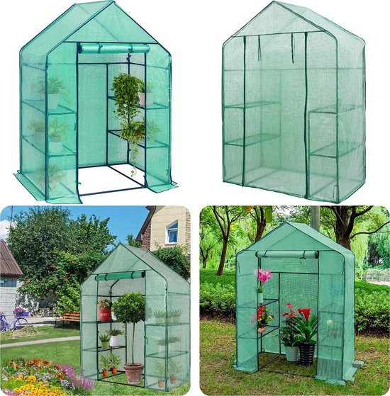 Walk-in Tuinkas - Kweekkas - Broeikas - 143x73x195cm - Metalen Frame ...