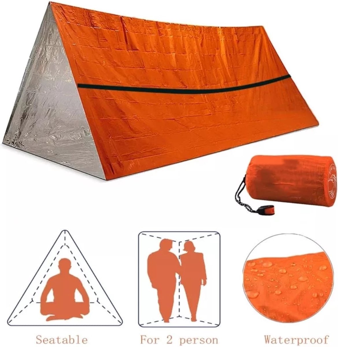 Noodslaapzak - Noodtent - Tweepersonen -| Survival Slaapzak | Emergency Sleeping Bag |... | bol.com