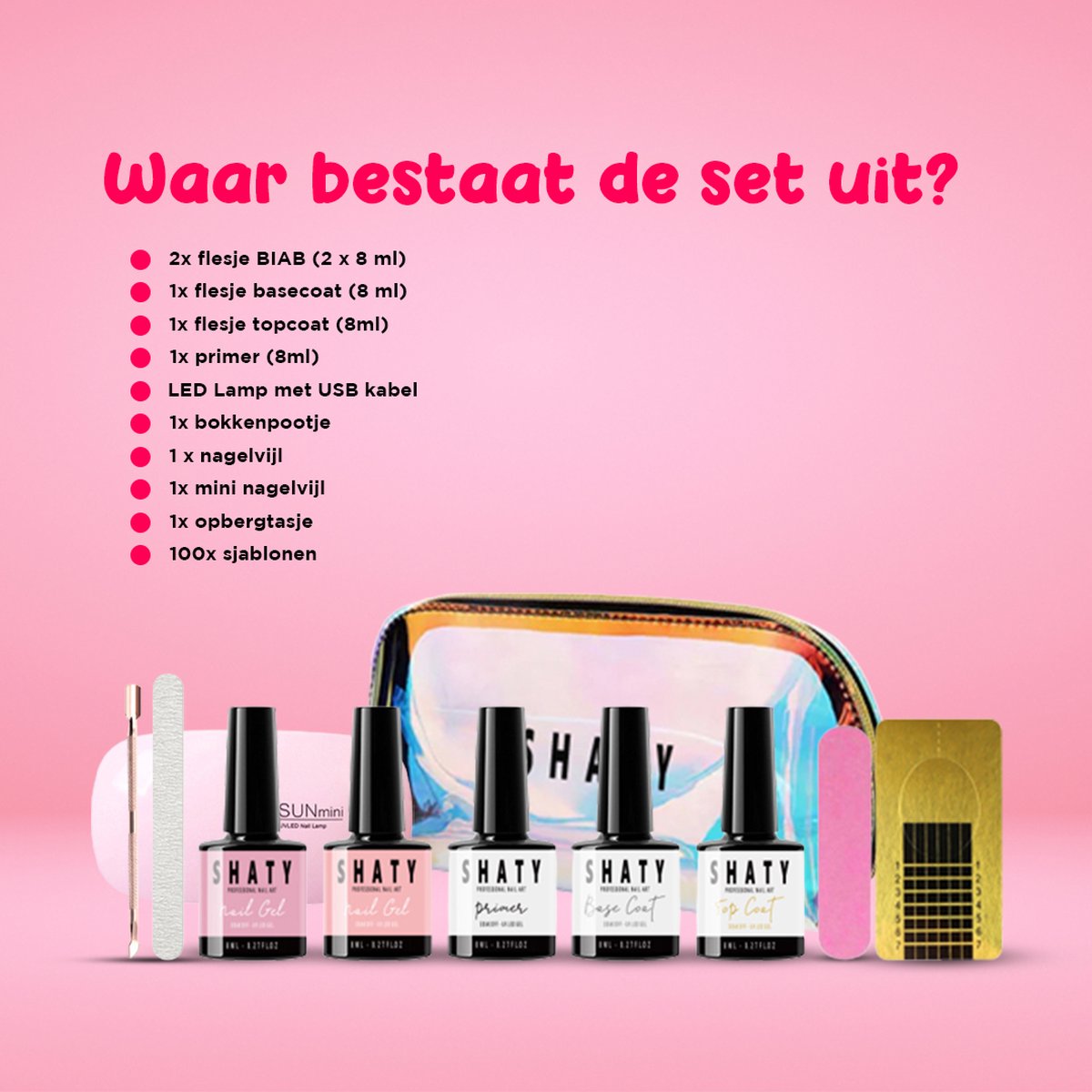 SHATY® BIAB Starter pakket - Builder in a bottle - BIAB nagellak - BIAB ...