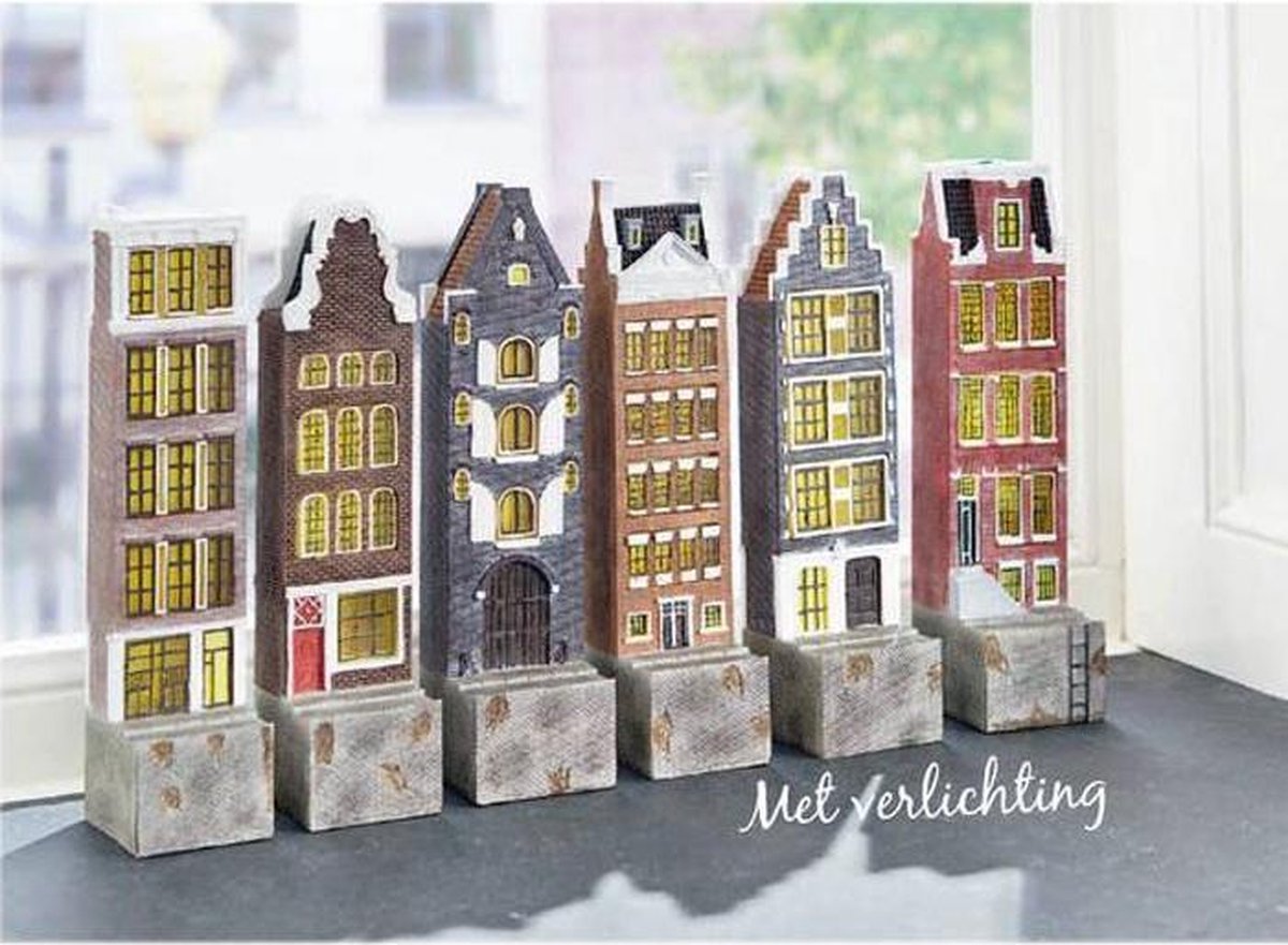Cadeautip - Typisch Hollands - Set van 6 dubbel verlichte vensterbank ...
