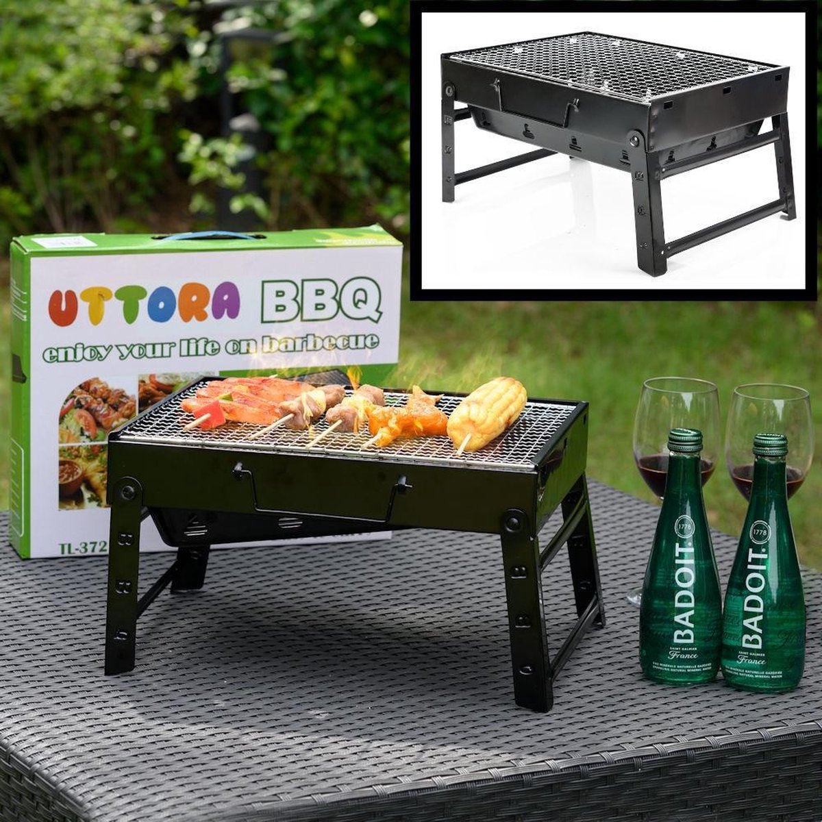 Decopatent® Portable Houtskool BBQ - Barbecue - Inklapbaar - Barbecue ...