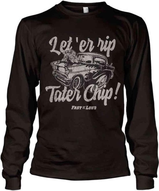 Fast N' Loud Longsleeve shirt -2XL- Let 'Er Rip Tater Chip Zwart | bol