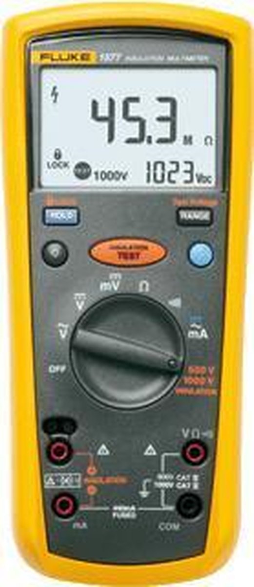 Fluke 1577 True-RMS isolatie multimeter in koffer - AC/DC 1000V & 400mA ...