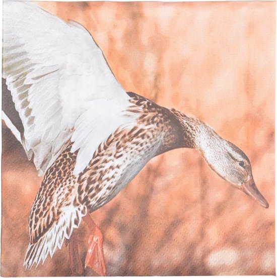 Papieren servetten wilde eend 33x33 | bol