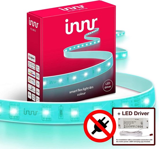 Innr Flex Light Color, Smart LED-Strip, GEEN STEKKER, compatibel met ...