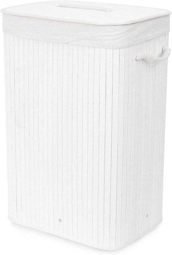 Wasmand Wit - perfect voor de was - 1 stuk - 40 x 30 x H.60 cm | bol