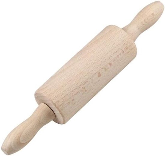 Deegroller Mini - Hoogwaardige Bakrol - 1 stuk - Beukenhout - 230 x 45 ...