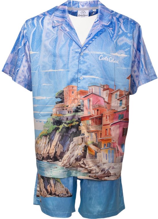 Carlo Colucci Heren Overshirt Blauw C5111/111 | bol