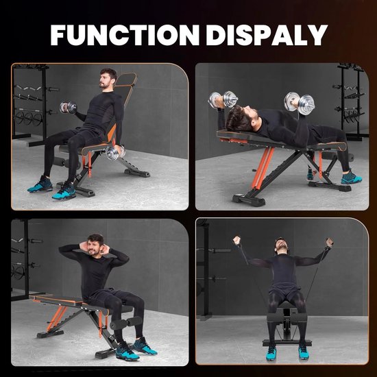 Halterbank - Theffen - Sit-ups - Verstelbare - Full-Body Oefeningen ...