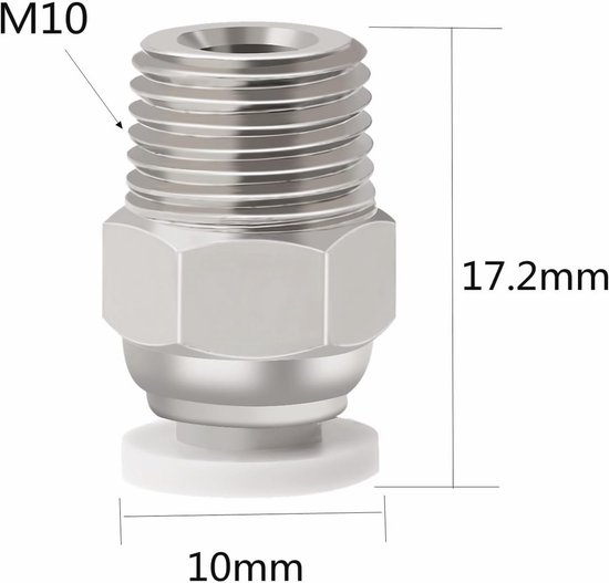 PC4-M10 Pneumatische Stekkers - 10 Stuks Push-in Connectoren voor 3D ...