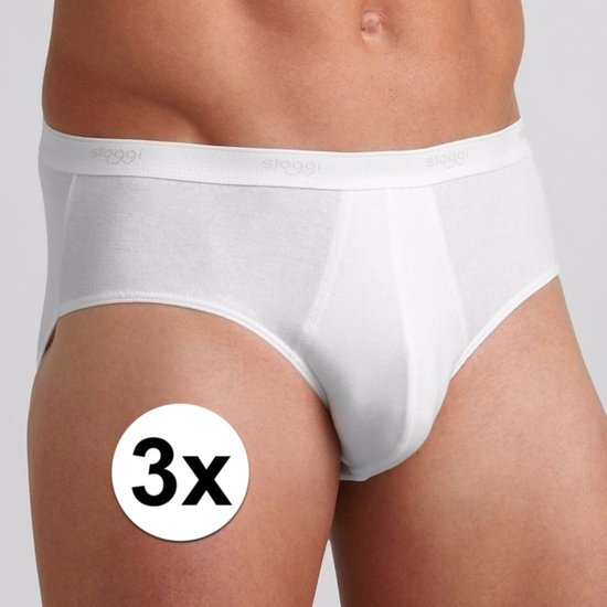 3x Sloggi basic midi heren slip wit 2XL | bol