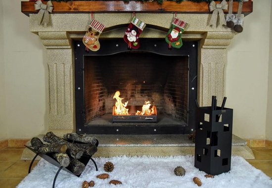 Nieuwe titel: Open haard accessoireset vierkant design 50 x 20 x 20 cm ...