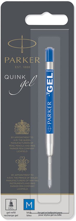 Gelschrijvervulling Parker Quink medium blauw blister à 1 stuk | bol