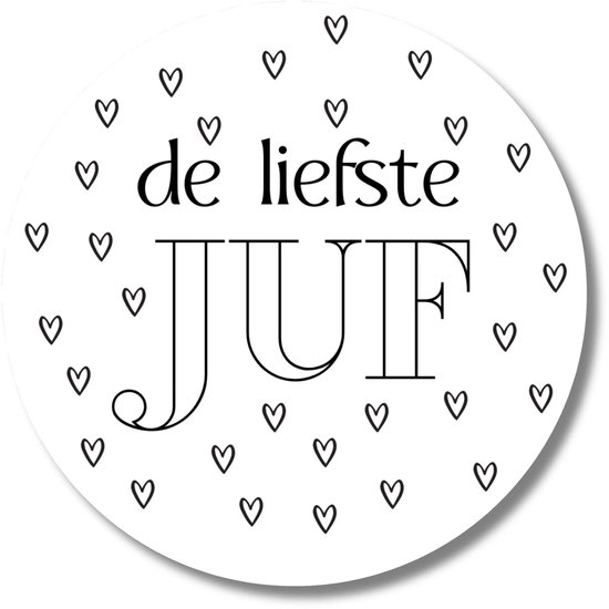 Cadeaustickers 20 x Sluitstickers – De Liefste Juf – Stickers Juffrouw ...