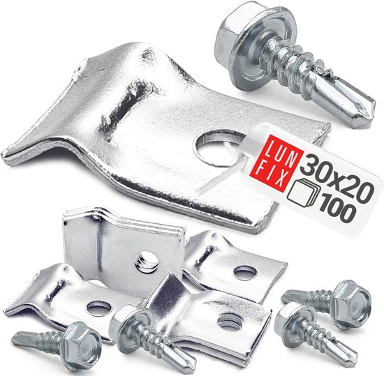 Bevestigingsklem voor hekwerken - Metalen spandraadhouder incl ...