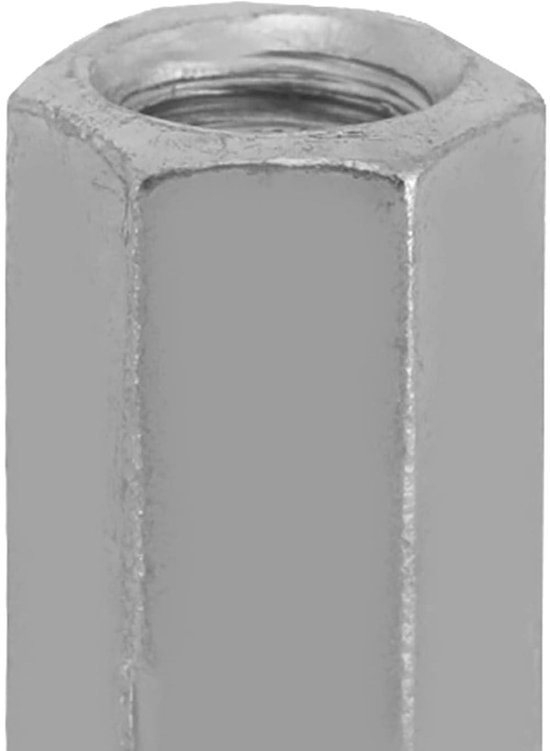 10Pcs M6 Lange Staaf Moer Hex Moer Binnendraad Straight Fit Hex Bar ...