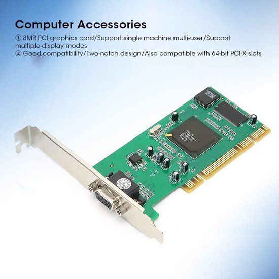 Grafische Kaart VGA PCI 8 MB 32Bit voor Desktop Computer - Multi ...