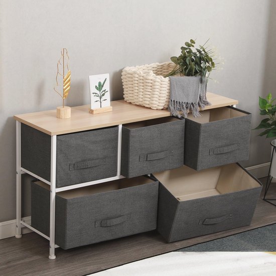 Ruimtebesparende Commode met Stoffen Laden - Multifunctionele ...