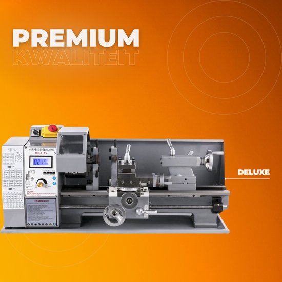Precisie Metaal Draaibank – Mini Draaibank met 9 Frezen & 2 Klauwplaten ...