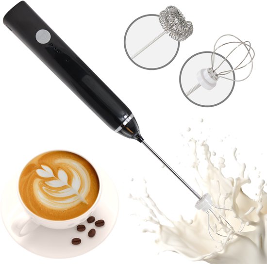 Melkopschuimer Elektrisch met 3 standen - Sterke melk opschuimer - Oplaadbaar via... | bol