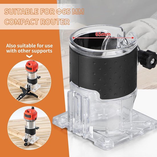 Houtfreesbasis 1/4-inch punt voor 65 mm houtfrees - Accessoires voor ...