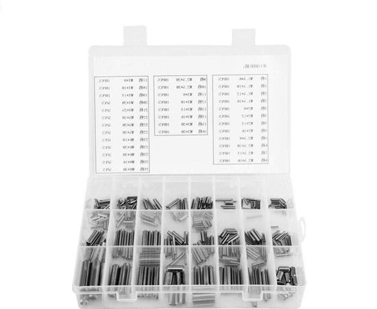 280 stuks spanstiften veerspanstiften set met veerstekker van roestvrij ...