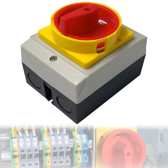 Hoofdschakelaar 16 A 3-polig draaischakelaar uitschakelaar IP65 met ...