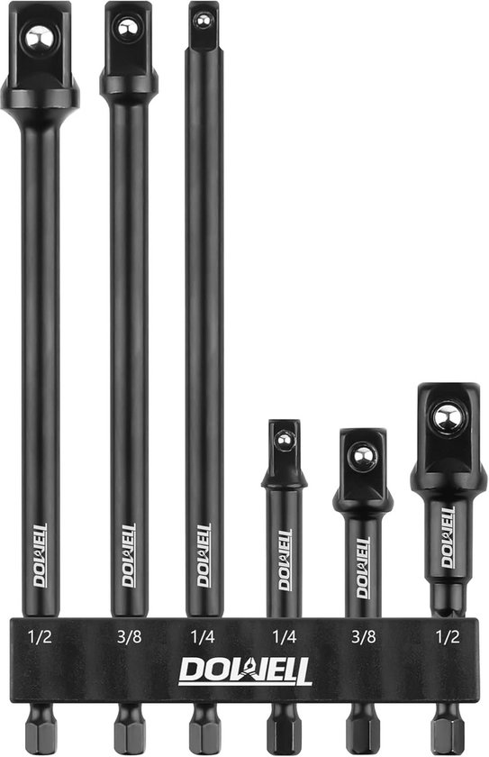 Impact Grade Socket Adapter Set - 1/4 inch, 3/8 inch, 1/2 inch ...