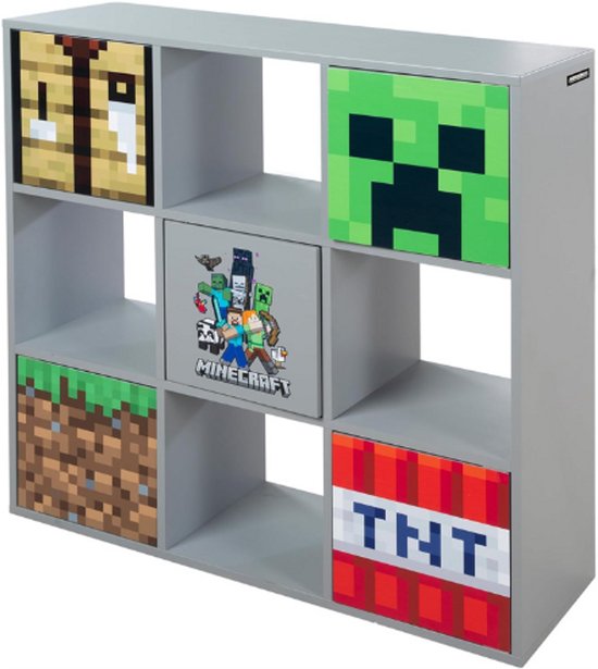 Minecraft 3x3 Kast - Ruimteverdeler Met Deuren En Open Vakken ...