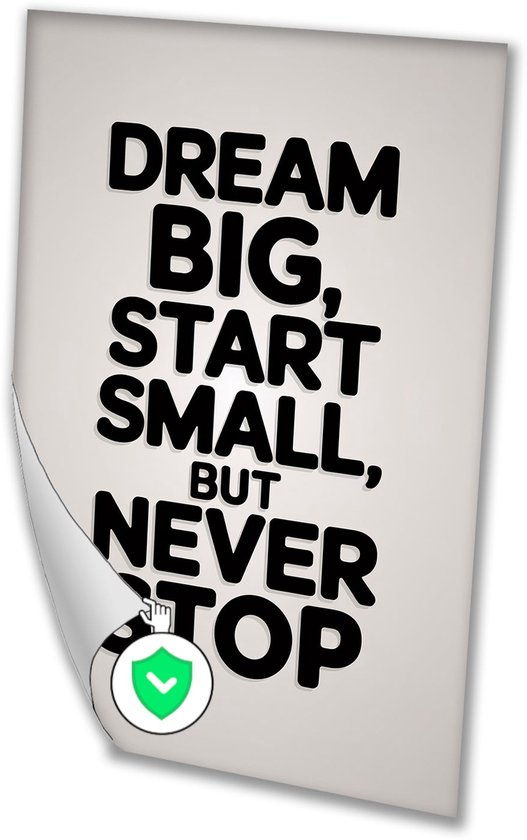 Inspirerende tekst op witte achtergrond - Motivatie muurdecoratie ...
