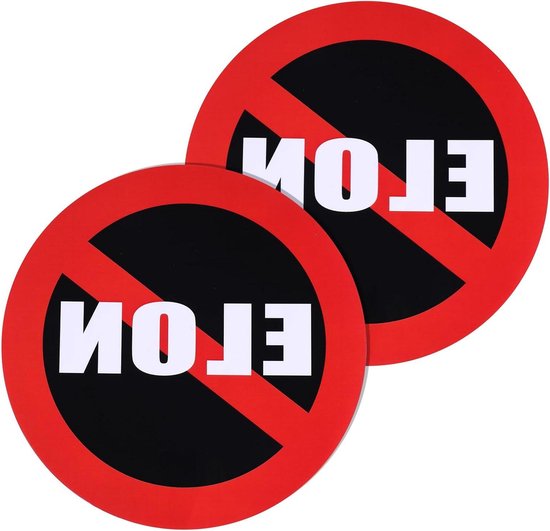 2pcs Anti Elon Bumper Sticker 15cm Protest Car Stickers Waterproof ...