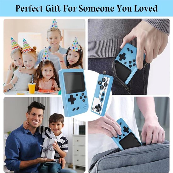 Draagbare mini-videogameconsole voor kinderen met 500 klassieke retro ...