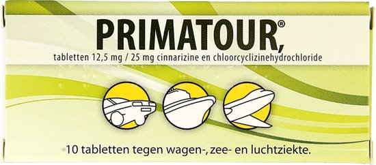Primatour Tabletten - Tegen reisziekte, wagen-, zee- en luchtziekte ...