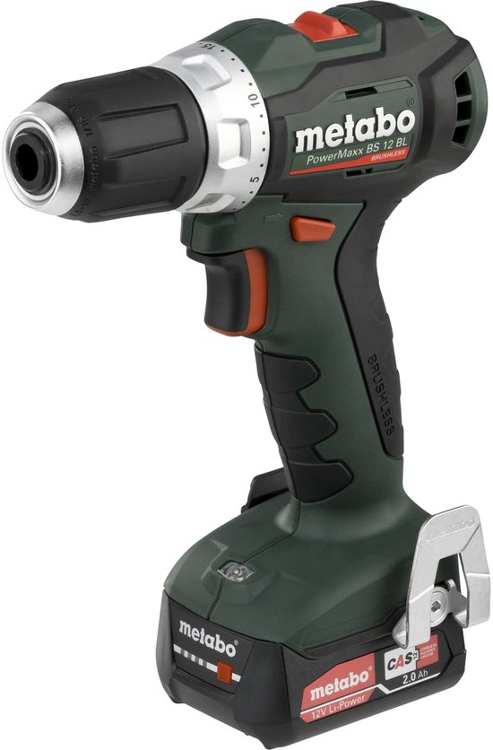 Metabo PowerMaxx BS 12 BL 601044500 Accu-schroefboormachine 12 V 2 Ah Li-ion Incl. 2... | bol