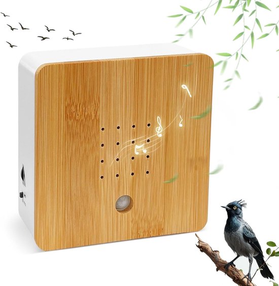 Chirp Motion Detector Box Nature Sounds - Wood Sensor for Living Room ...