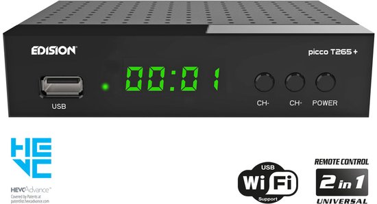PICCO T265 plus - TV Ontvanger - Receiver - HEVC - DVBT2/C - 2in1 | bol
