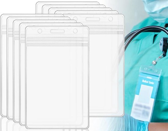 Pack of 10 Transparent ID Card Cases - Waterproof Credit Card Holders ...