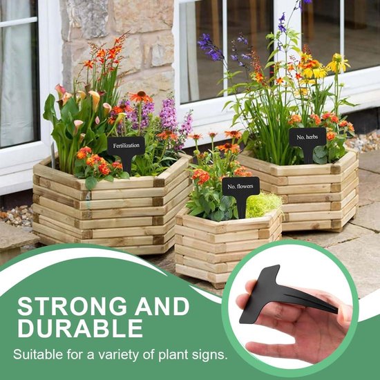 100 Plastic Plant Signs Weatherproof Plant Labels Outdoor Plant Signs ...