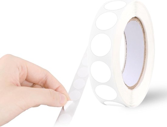 Witte ronde stickers 5 inch - 1000 stuks - blanco cirkelstickers ...