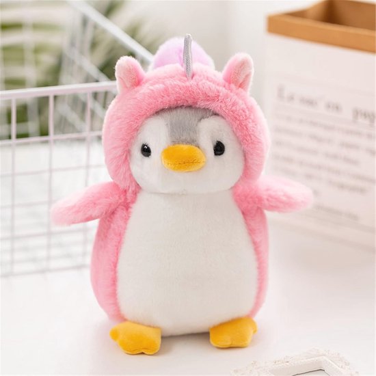 Schattige Pluche Pinguïn Knuffel - Roze Cartoon Kussen voor Kinderen | bol