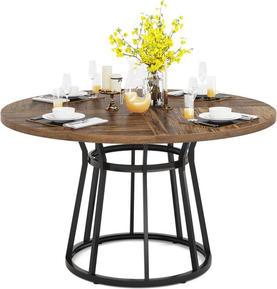 Ronde eettafel voor 4 personen - 110 cm Cirkelvormige eettafel met ...